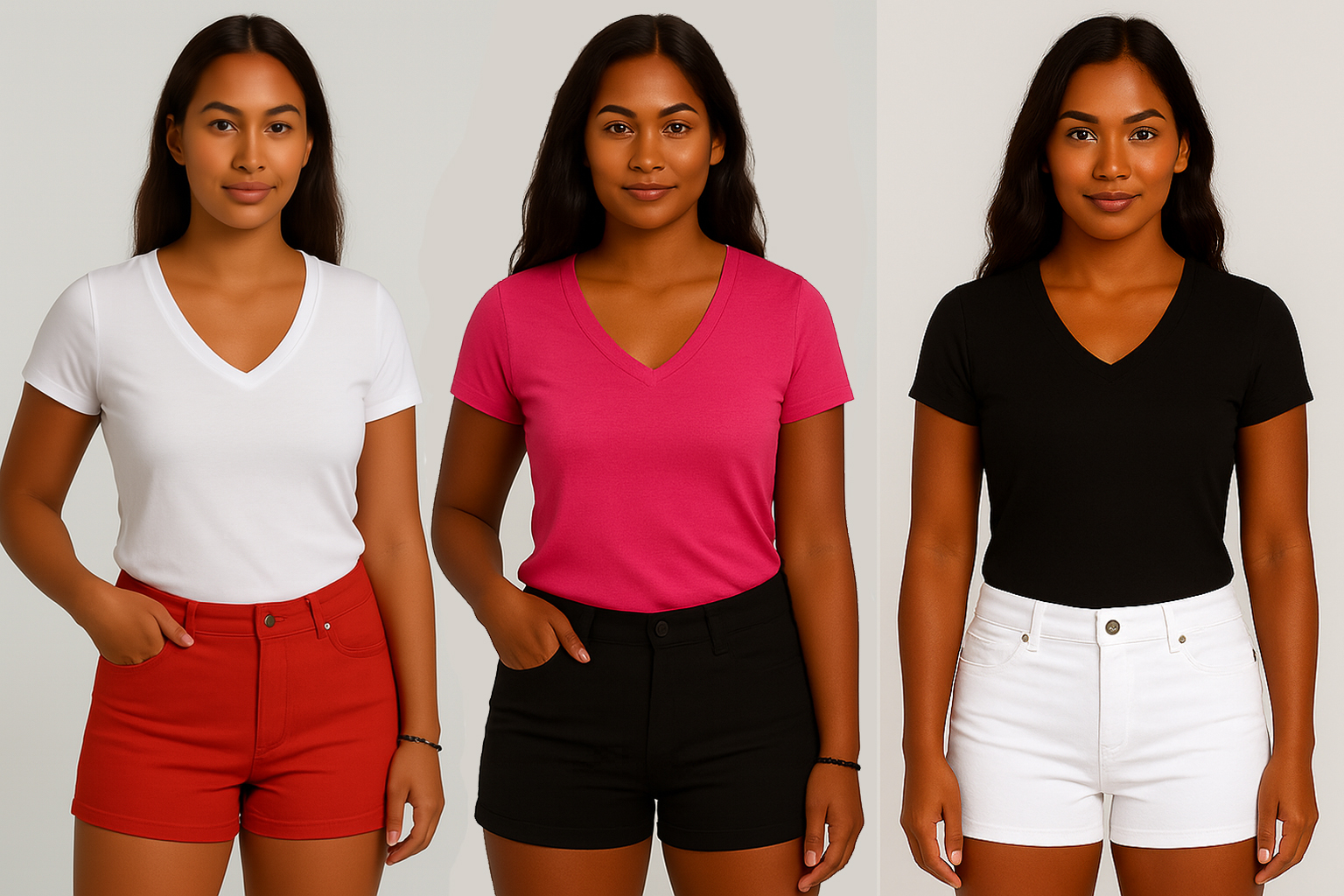 T-shirt Col V Uni - Taaroa shop